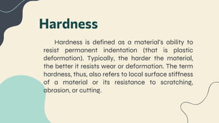 ALLOYS mechanical property and characteristics | PPT