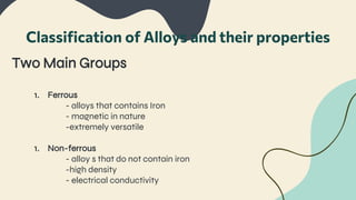 ALLOYS mechanical property and characteristics | PPT