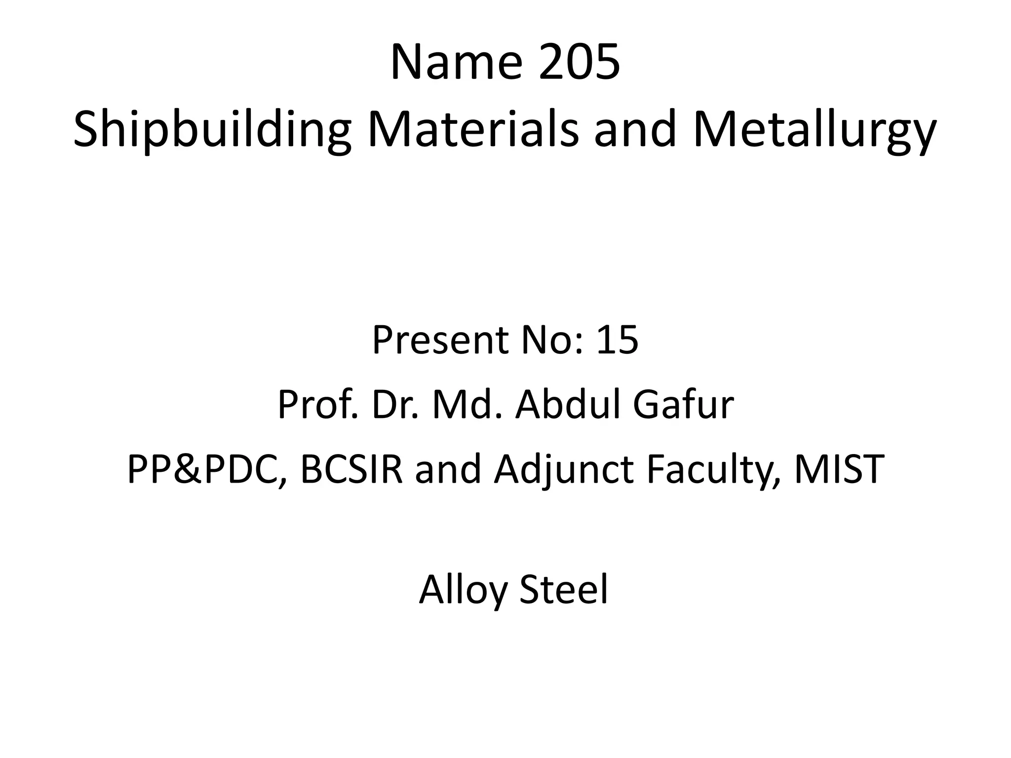 aLLOY STEEL 15 for name 205.pptx