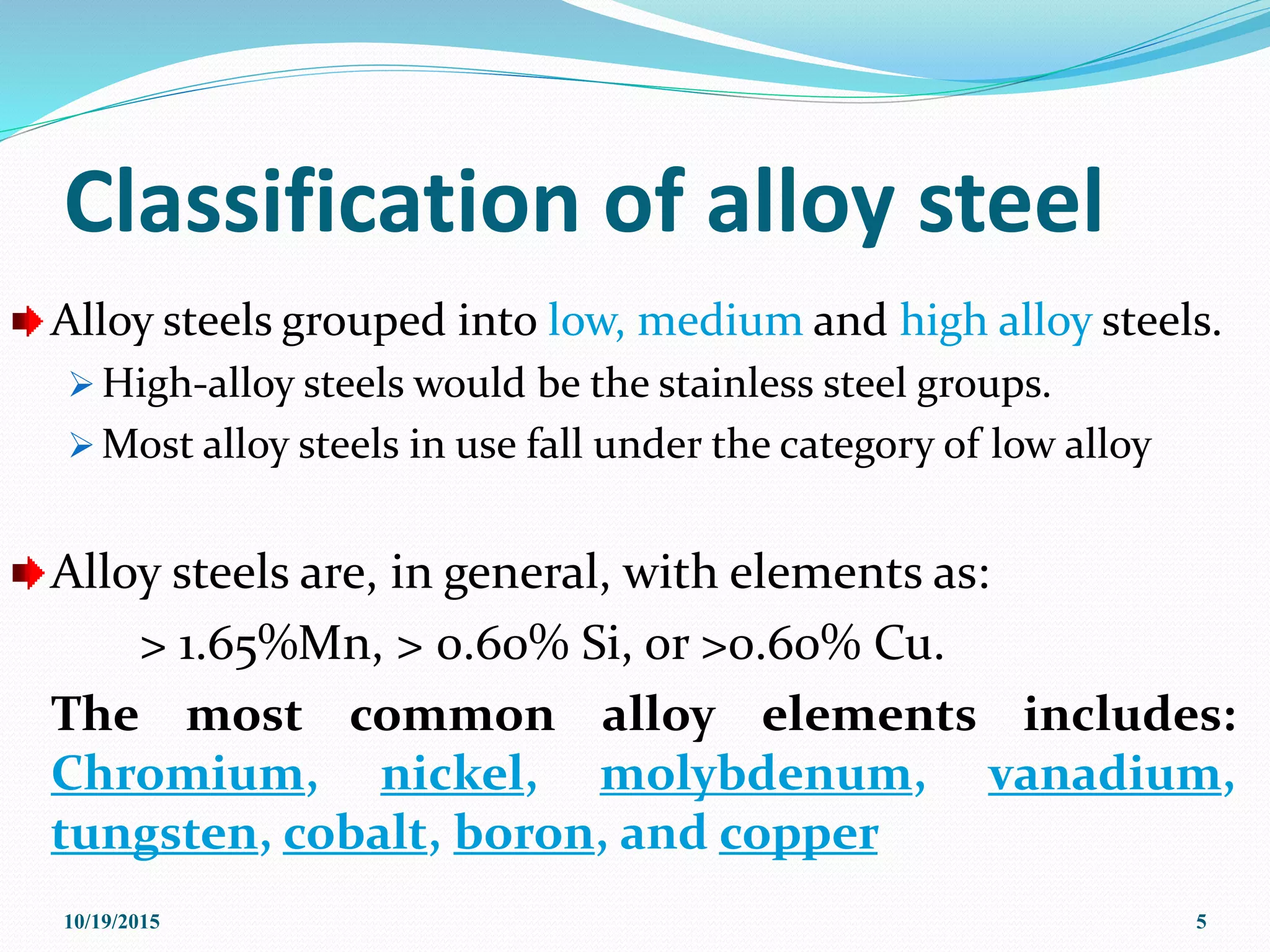 Alloy steel (msm) | PPTX
