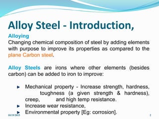 Alloy steel (msm) | PPTX