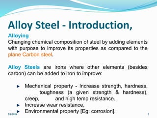Alloy steels | PPTX