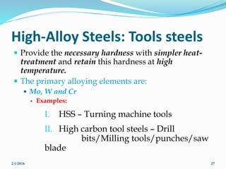 Alloy steels | PPTX