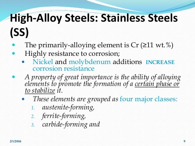 High Alloy Steel Examples – High Alloy Steel Types – ULJAA