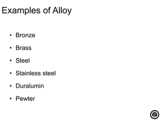 Metal Alloys Examples
