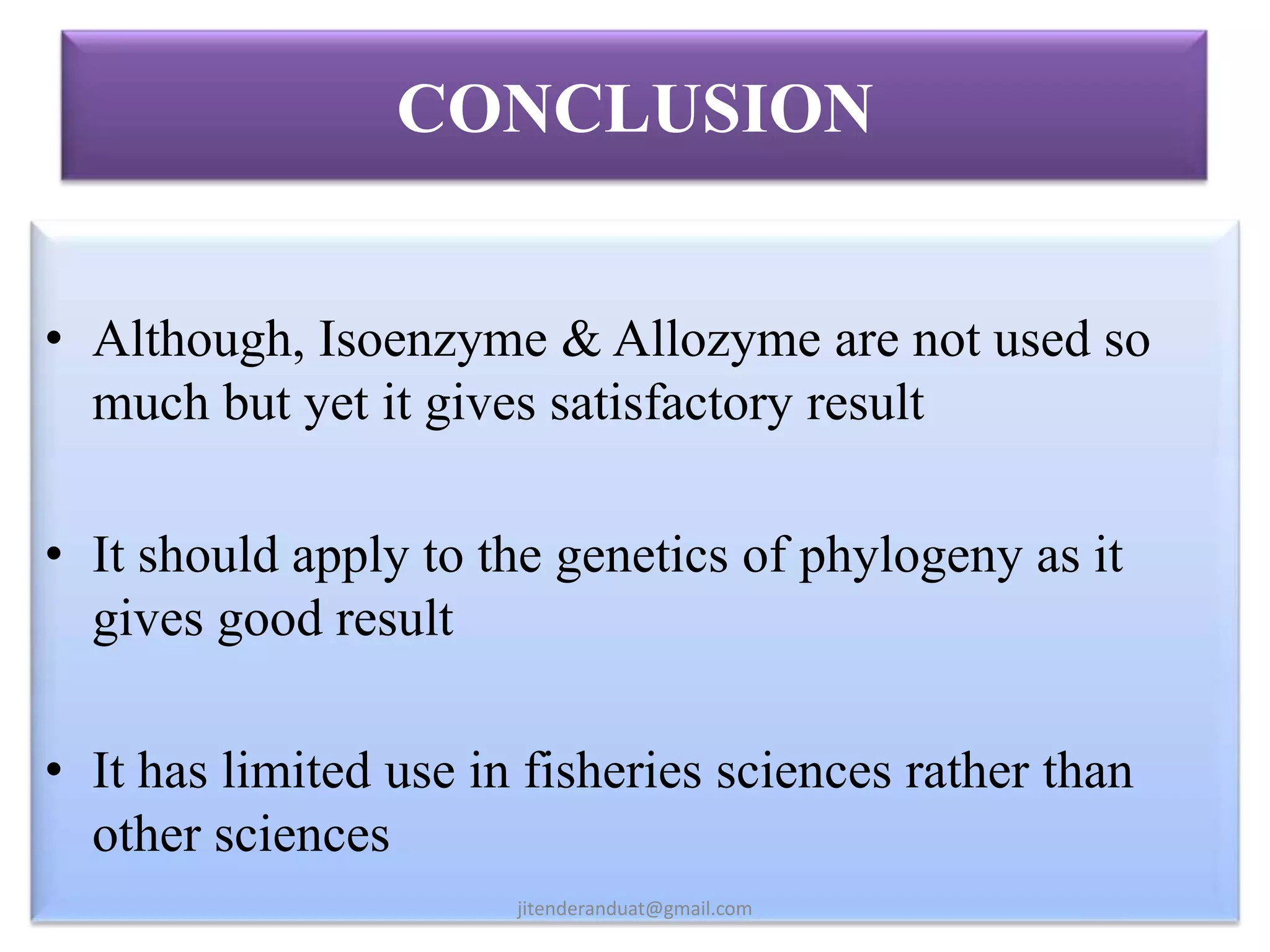 Allozymes and isozymes | PPTX
