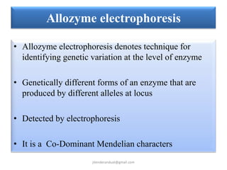 Allozymes and isozymes | PPTX