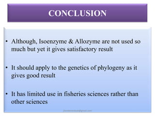 Allozymes and isozymes | PPTX