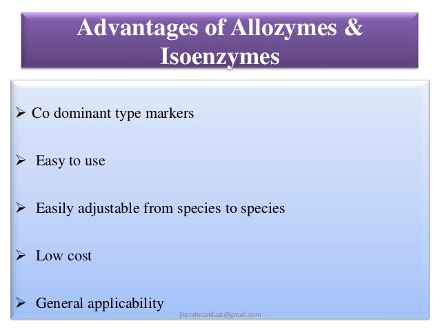 Allozymes and isozymes