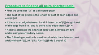 Allpair shortest path problem | PPT