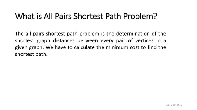 All Pair Shortest Path Ppt 2111