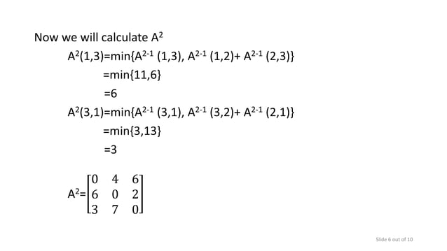 All pair shortest path