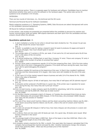 All placementpapers | DOC