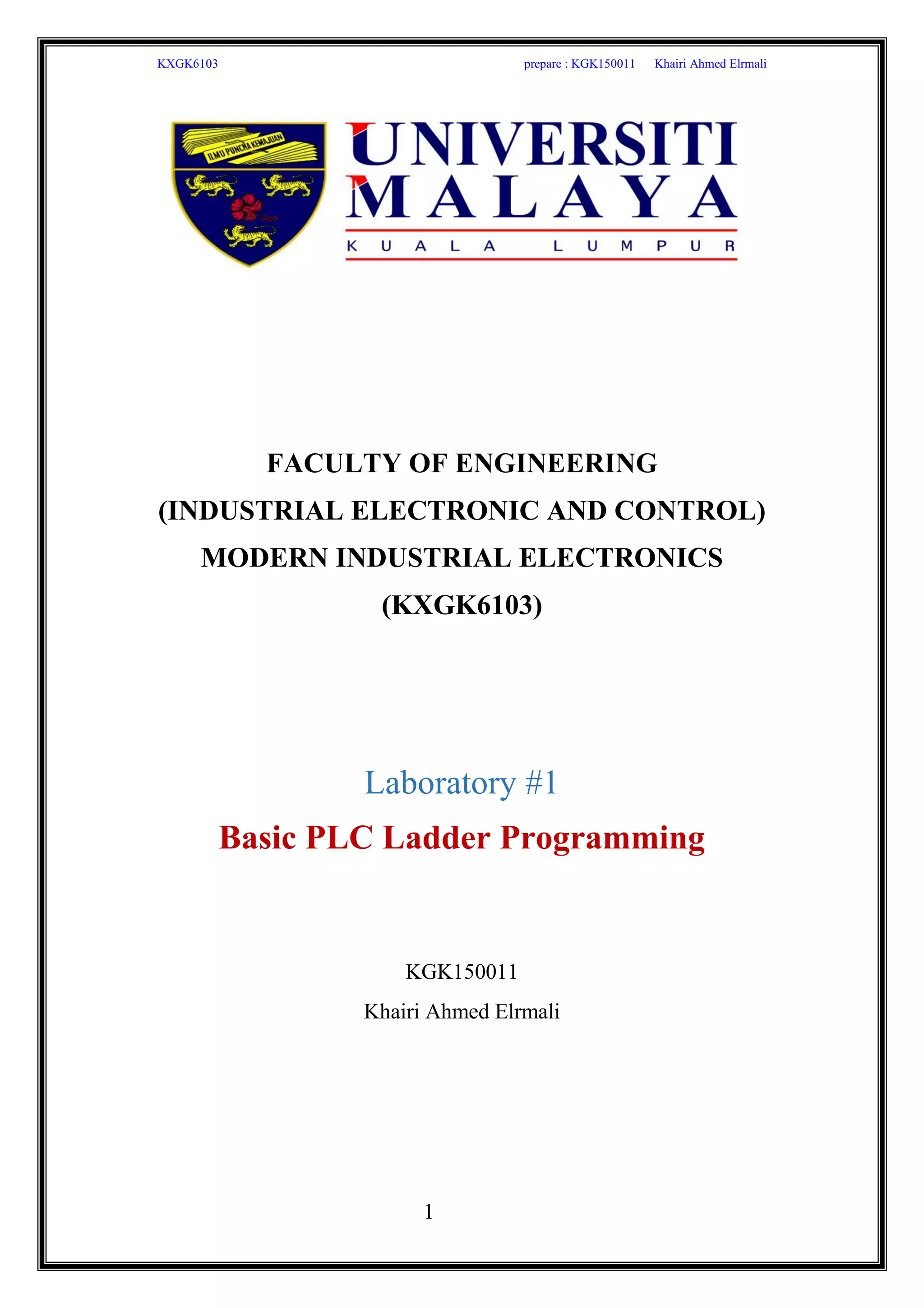 Basic PLC Ladder Programming | PDF