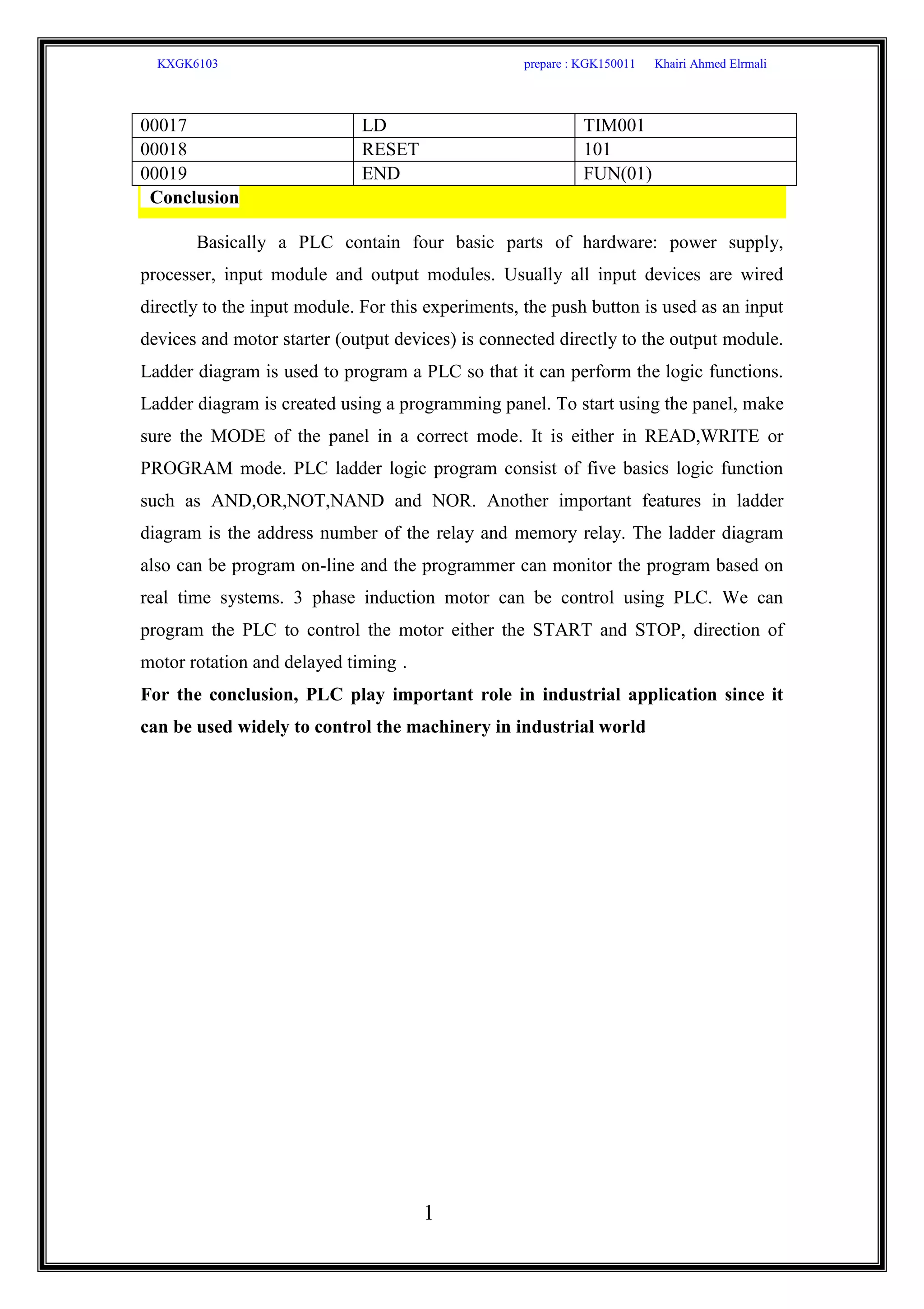 Basic PLC Ladder Programming | PDF | Computing | Technology & Computing