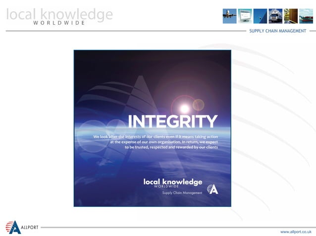 Allport SCM Values Oct 2009 | PPT