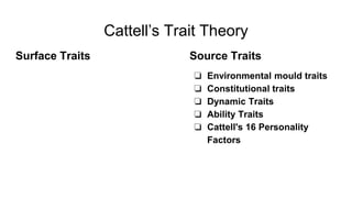 Allport’s Trait Theory,Cattell's 16 PF.pptx