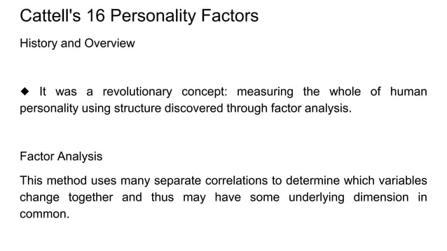 Allport’s Trait Theory,Cattell's 16 PF.pptx