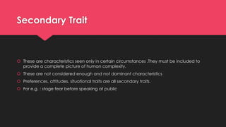 Allport’s trait theory of personality | PPTX