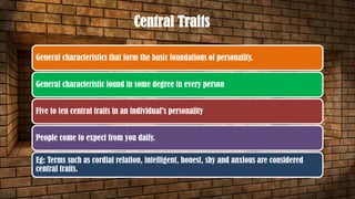 Gordon Allport (1897–1967) Trait Theory | PDF
