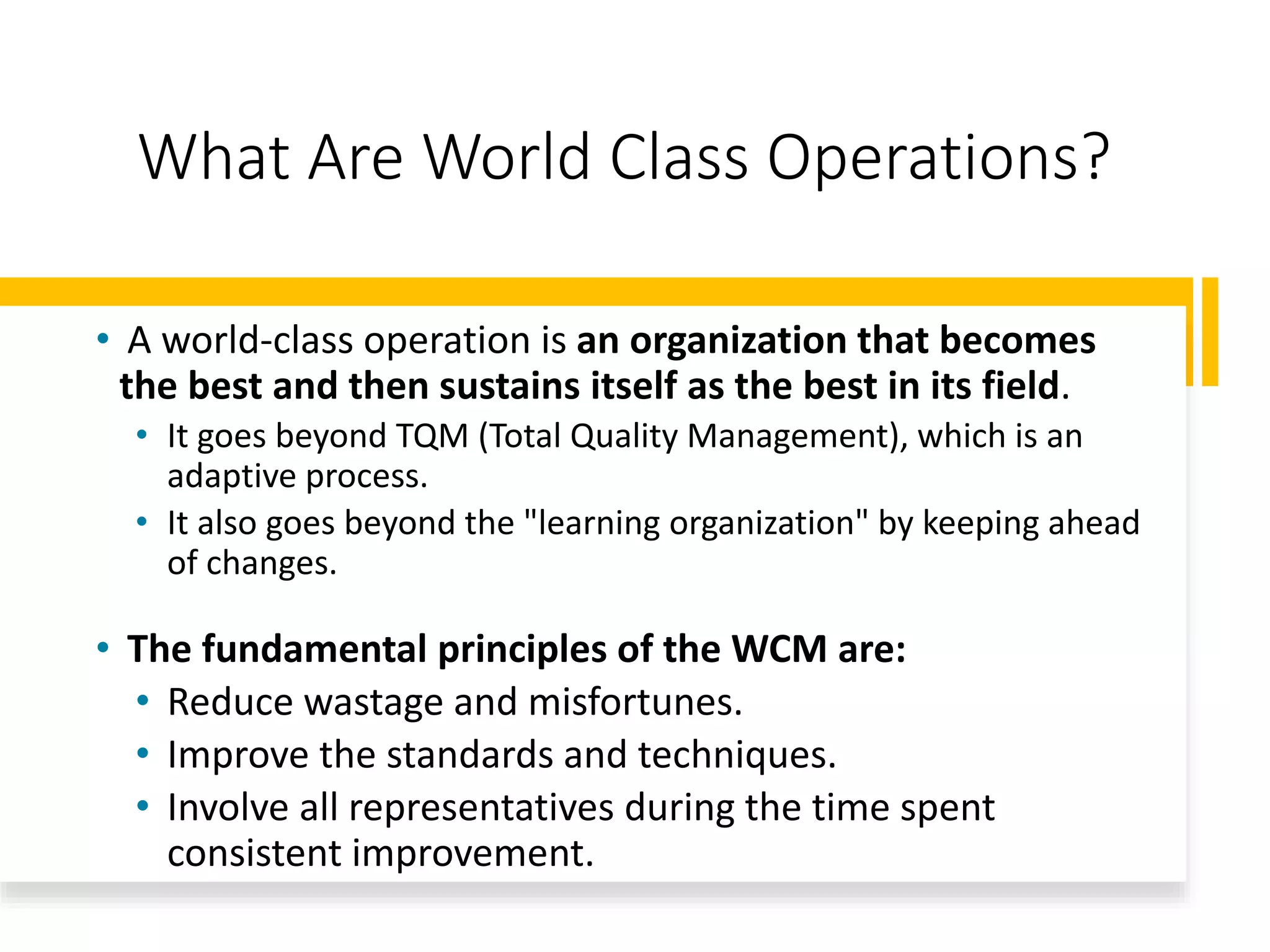 MIT-WPU_World Class Operations | PPT