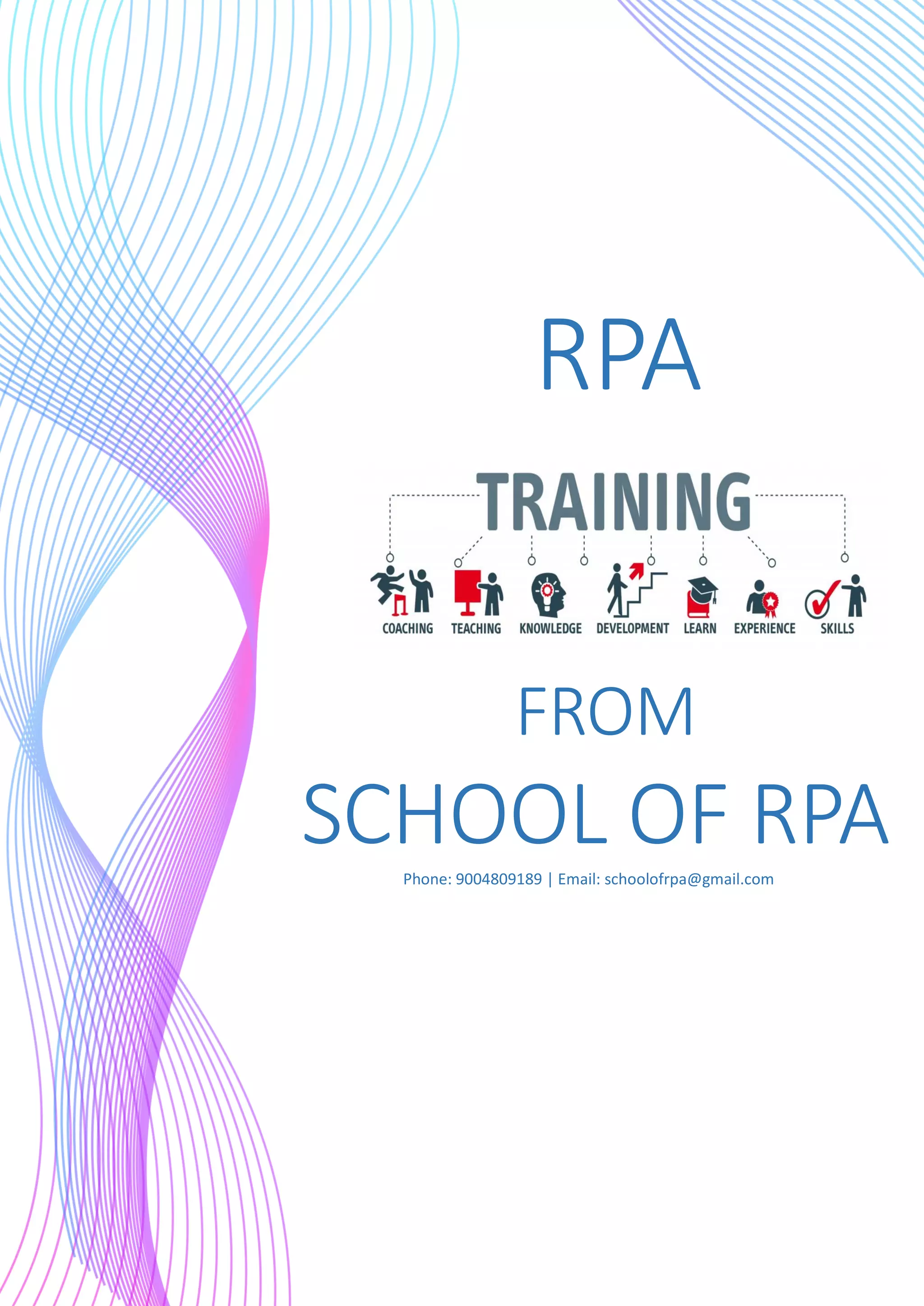 Learn RPA From School of RPA | PDF