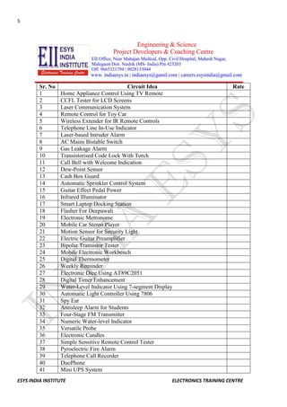 All project list_electronics | PDF