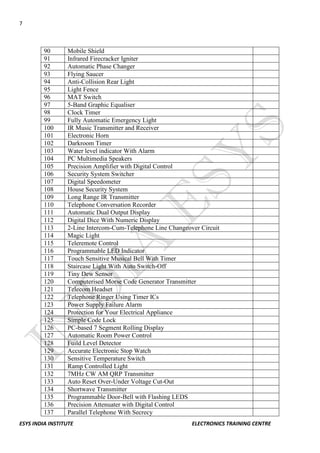 All project list_electronics | PDF