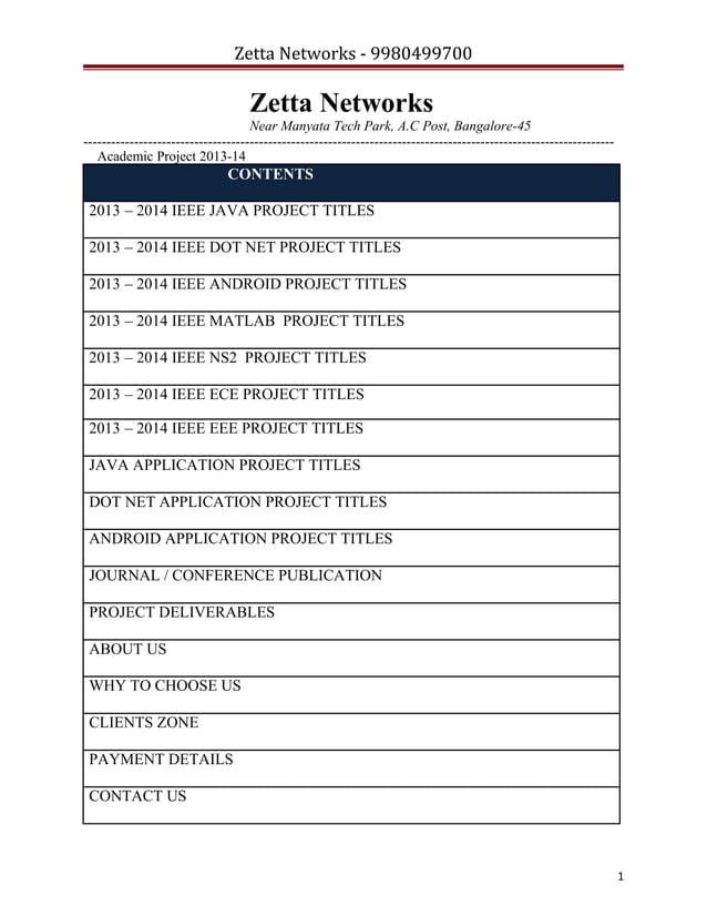 VTU Final Year Engineering Project Title List for Computer Science ...