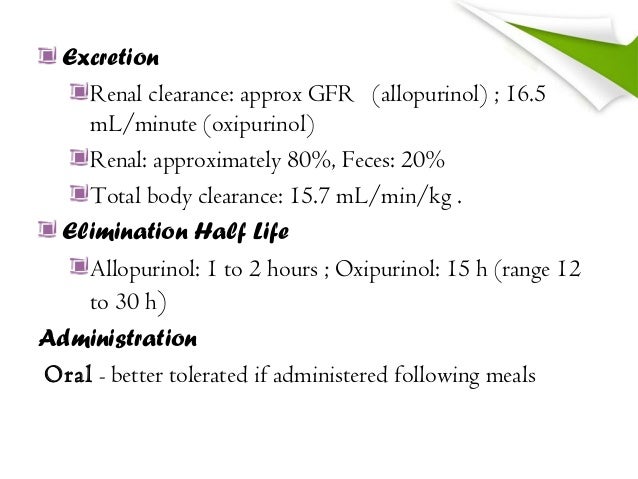 Allopurinol drug information