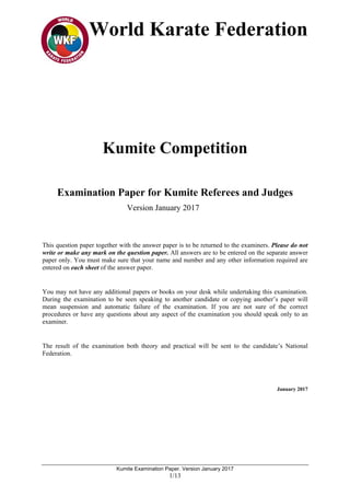 Allquestions kumite eng2017 | PDF