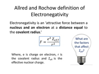 Allred and Rochow Electronegativity | PPT