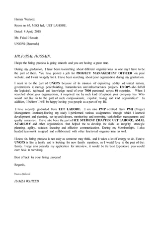 ALL ROUNDER COVER LETTER | DOCX