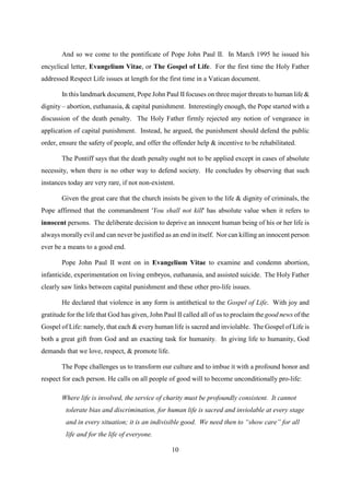 Presentation - The Gospel of Life: Catholic Social Teaching & the Death ...