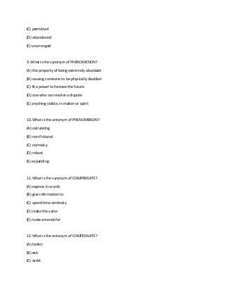 All Sat Vocabulary Words | PDF