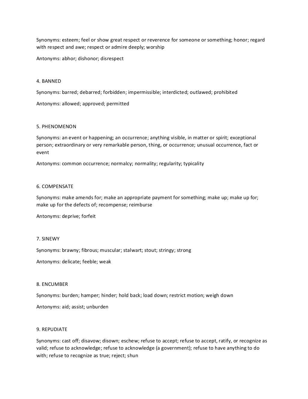 All Sat Vocabulary Words | PDF