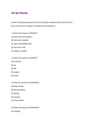 All Sat Words | PDF