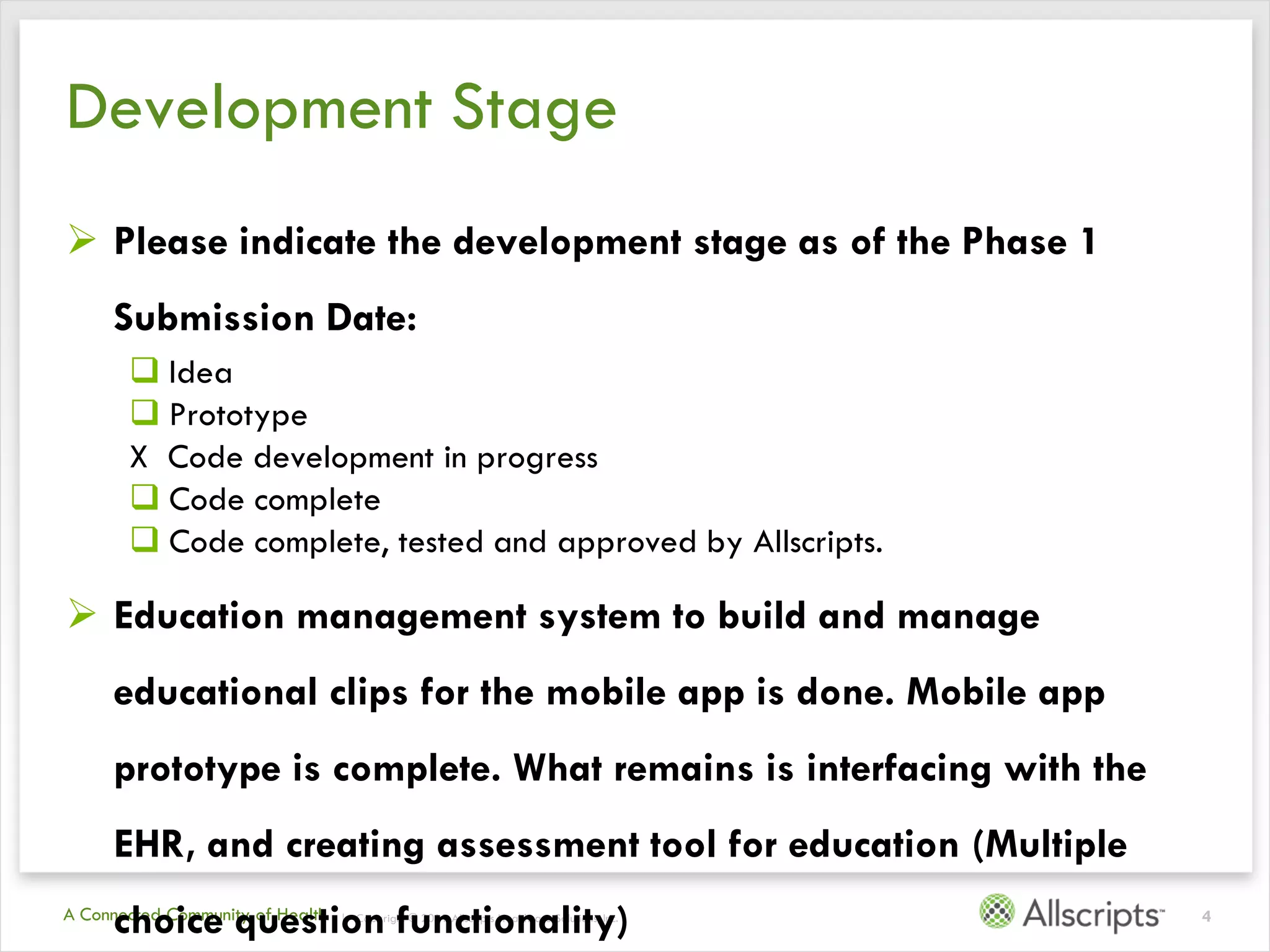 Allscripts App Challenge | PDF