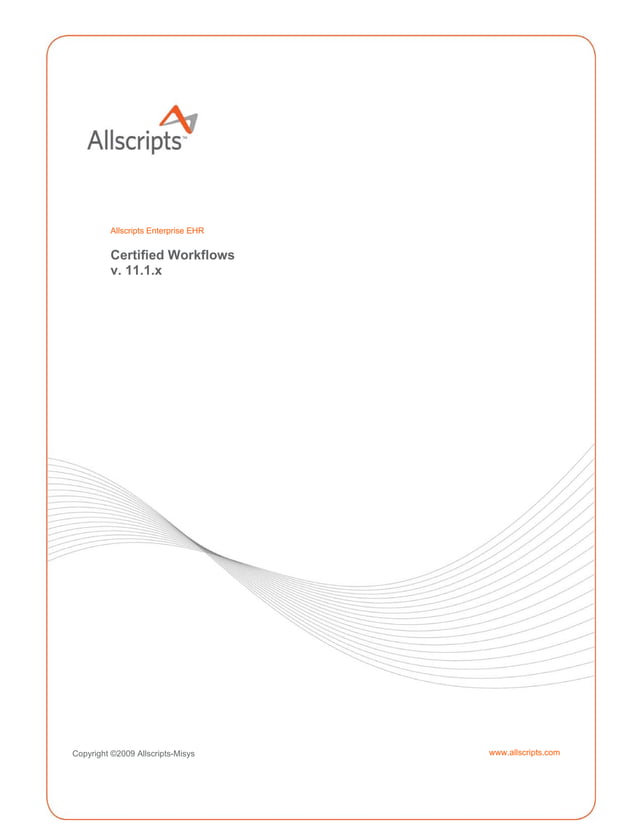 Allscripts Certified Workflows | PDF