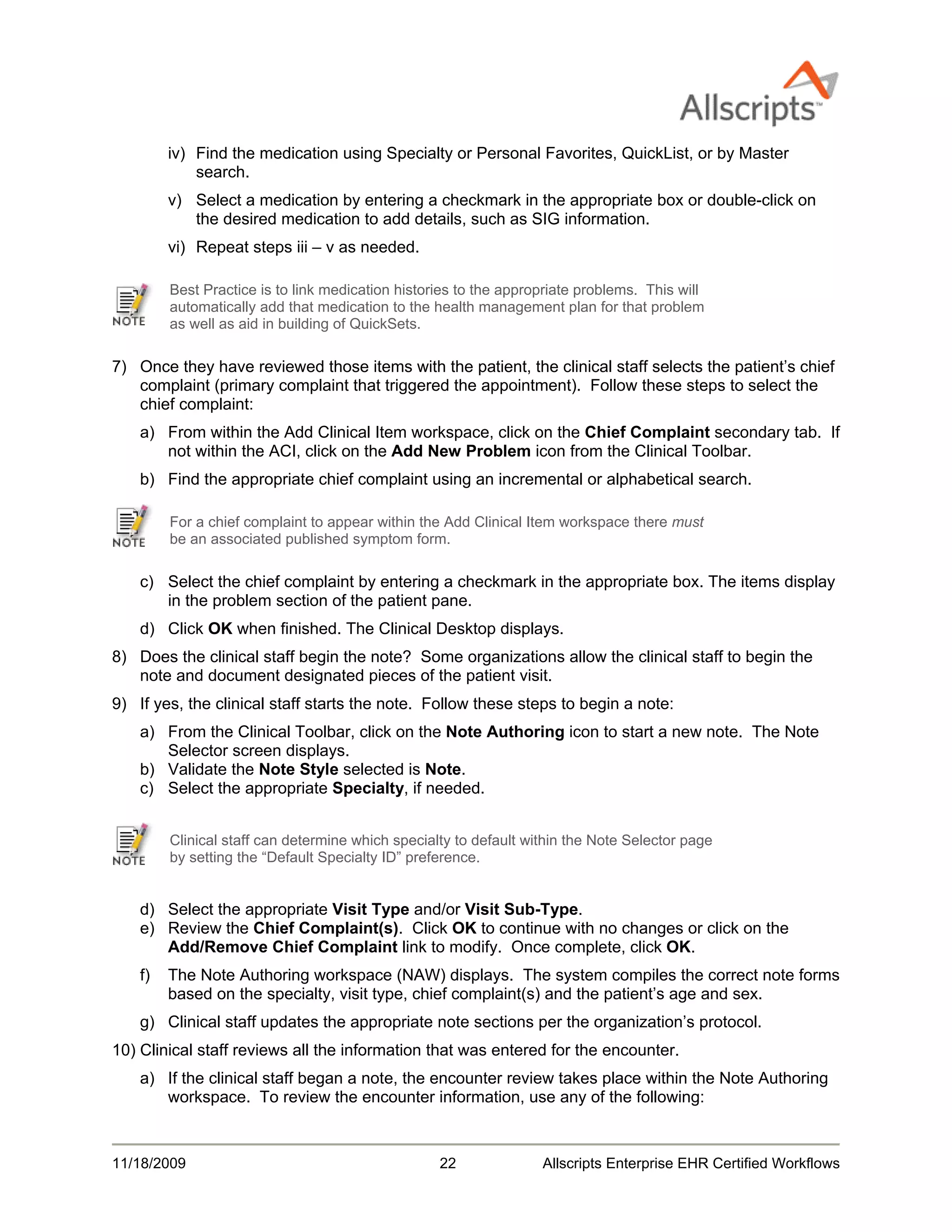 Allscripts Certified Workflows | PDF