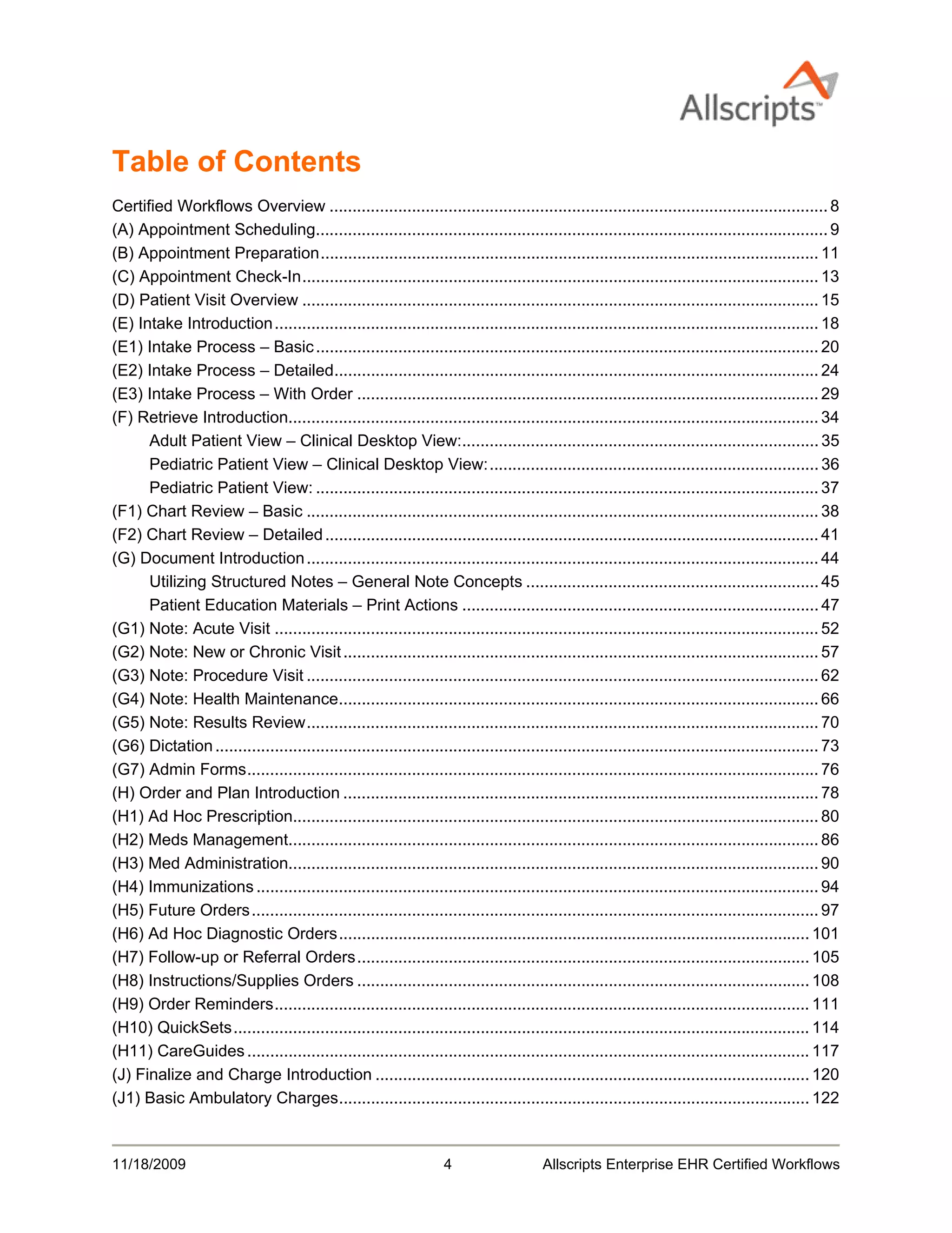 Allscripts Certified Workflows | PDF