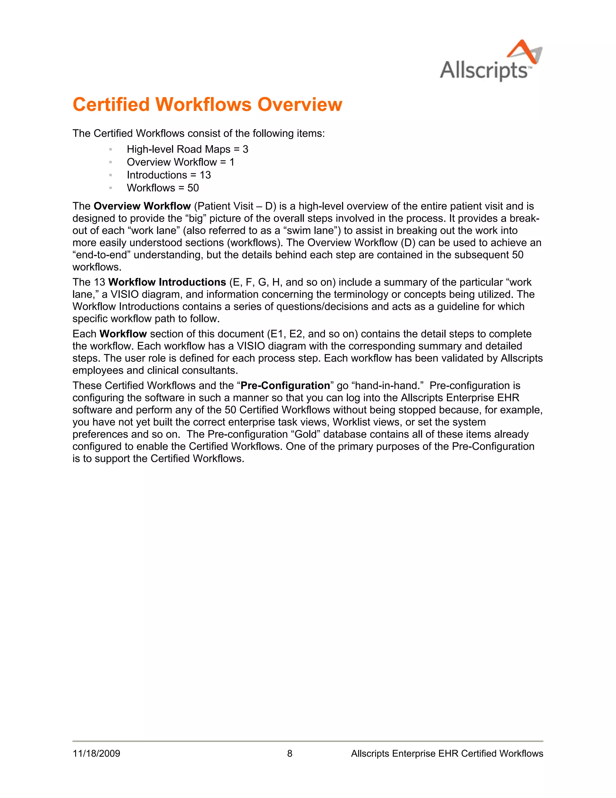 Allscripts Certified Workflows | PDF