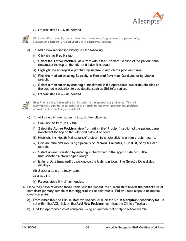 Allscripts Certified Workflows | PDF
