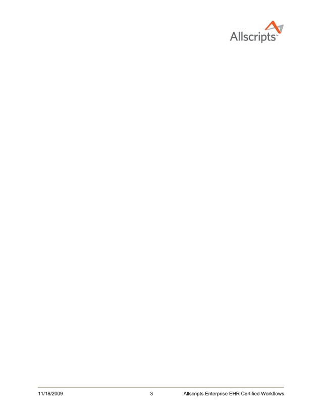 Allscripts Certified Workflows | PDF
