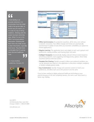 Allscripts My Way Brief | PDF