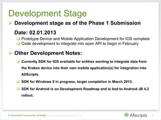 iMPak Health Kraken Allscripts open app challenge | PPT