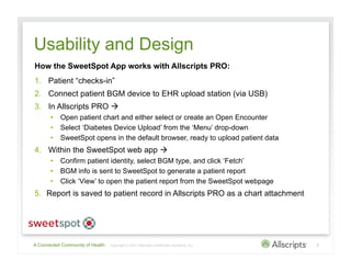 Allscripts Open App Challenge Phase 1 Submission (SweetSpot Diabetes ...