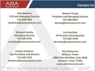 AXIA Resources | PPT