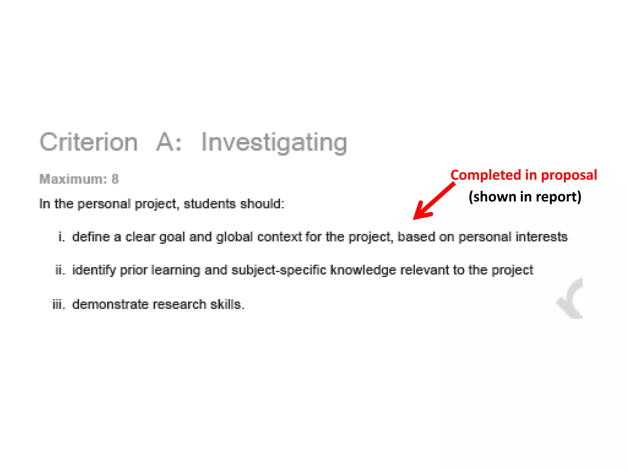 MYP Personal Project stages | PPTX | Resume Writing and Advice | Job Search