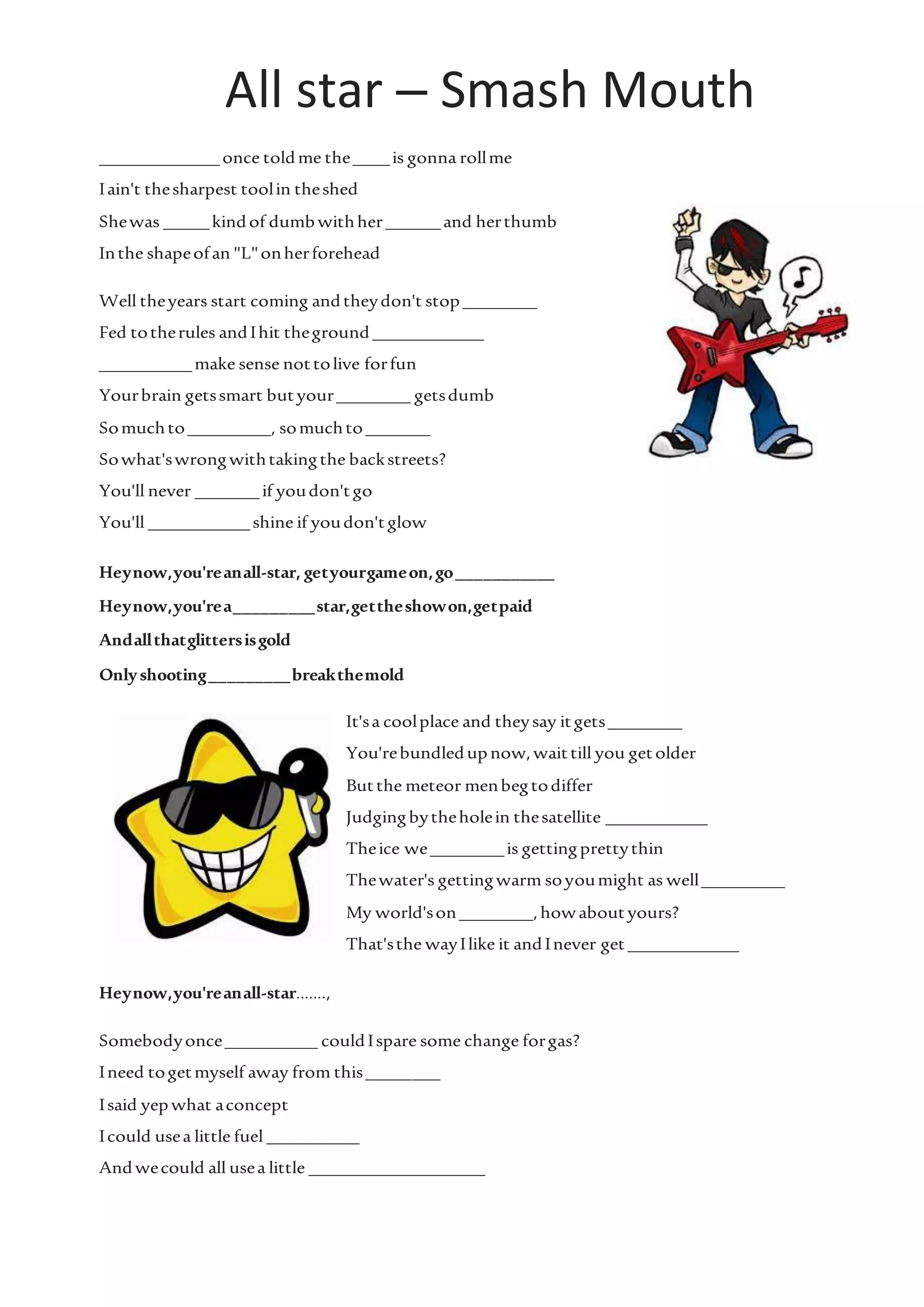 All star lyrics | DOCX